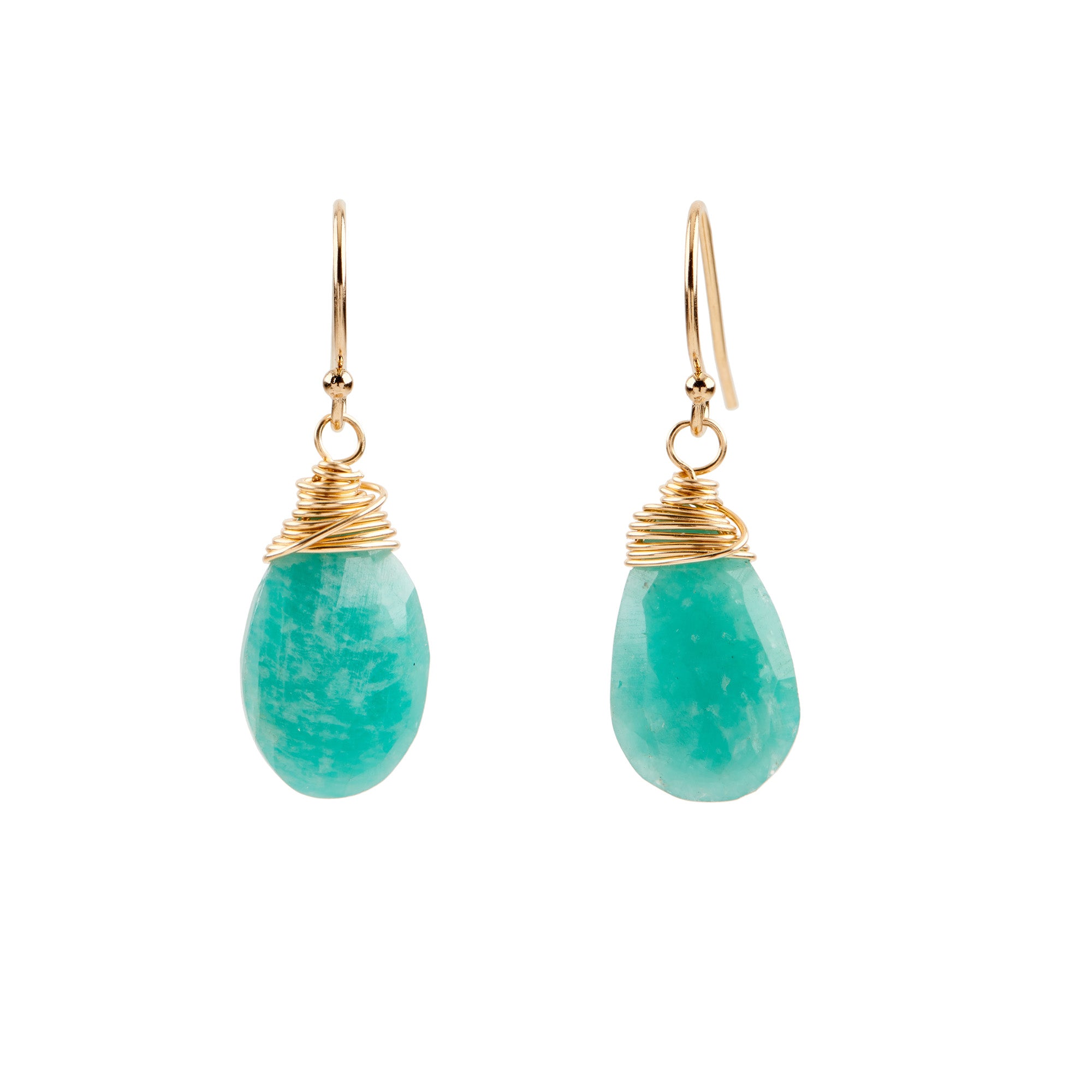 Simple Drop Earrings - Amazonite – Andrea Montgomery Designs
